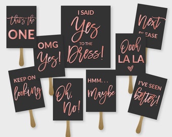 Say Yes to the Dress Signs, Printable Set, I Said Yes to the Dress Sign ...