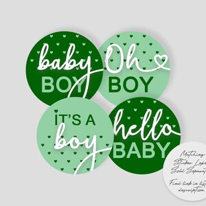 Baby Shower Hershey Kisses Labels - Green Hearts Baby Boy Kisses ...