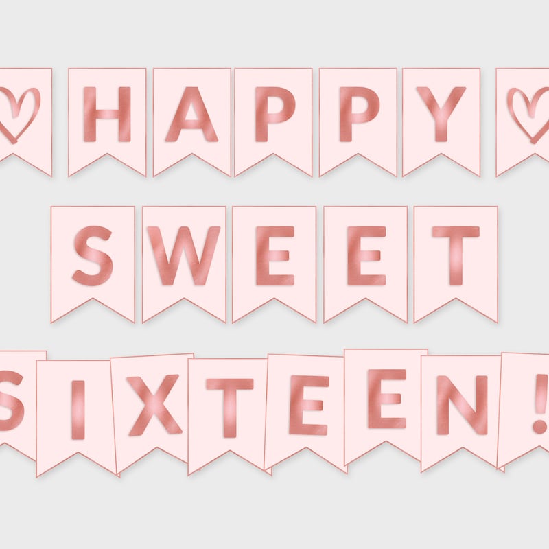 Sweet 16 Banner - Etsy