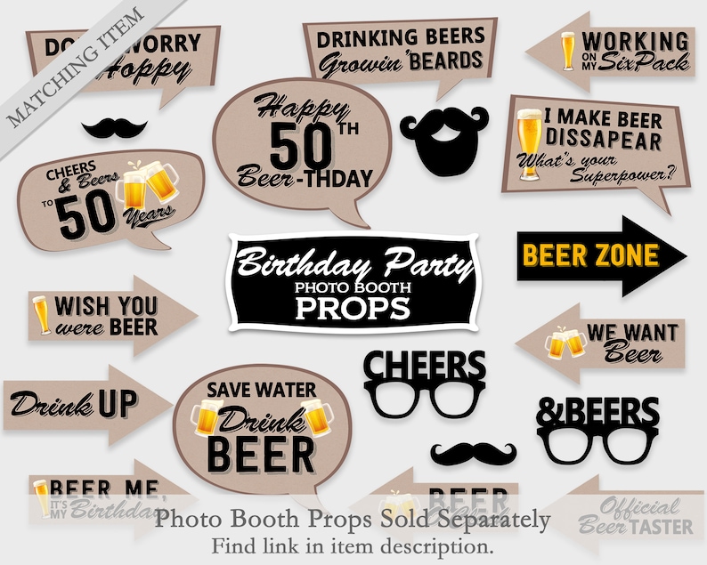 50th Birthday Beer Labels Cheers & Beers 50th Milestone - Etsy