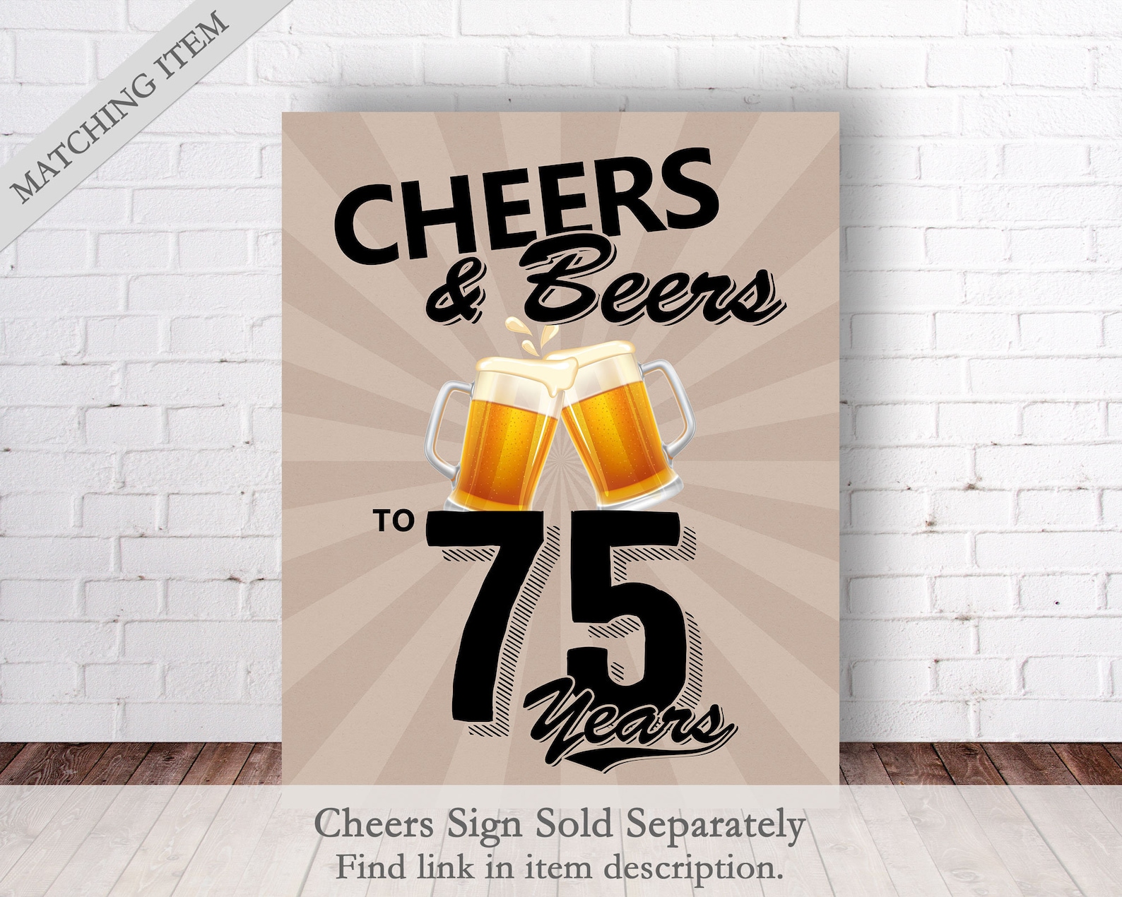 75th Birthday Beer Labels Cheers & Beers 75th Milestone - Etsy