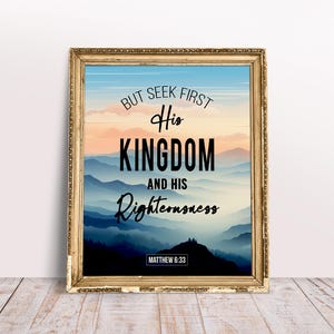 Matthew 6:33 Bible Verse - but Seek First His Kingdom, Religious Wall ...