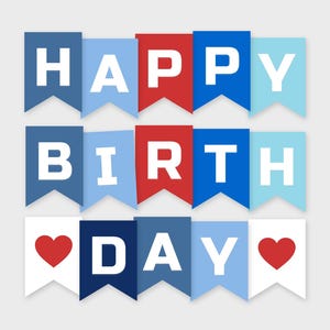 Colorful Happy Birthday Printable Banner - Colorful Party Banner ...