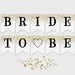 Bride to Be Printable Banner Gold Confetti Glitter Bridal - Etsy