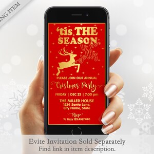 Printable Happy Holidays Banner, Red & Gold - Christmas Party, Holiday ...