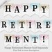 Happy Retirement Printable Banner - Pink Confetti Glitters - Printable ...