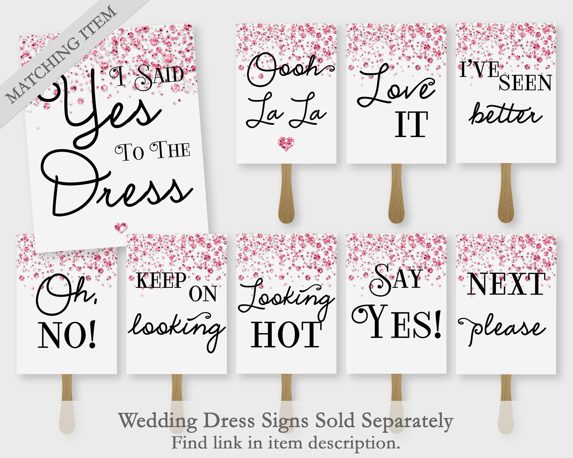 Wedding dress shopping signs free printable | Beachweddingtips.com