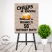 Cheers & Beers Birthday Party Welcome Sign Beer Party Welcome - Etsy