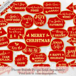 Printable Happy Holidays Banner, Red & Gold Christmas Party, Holiday ...