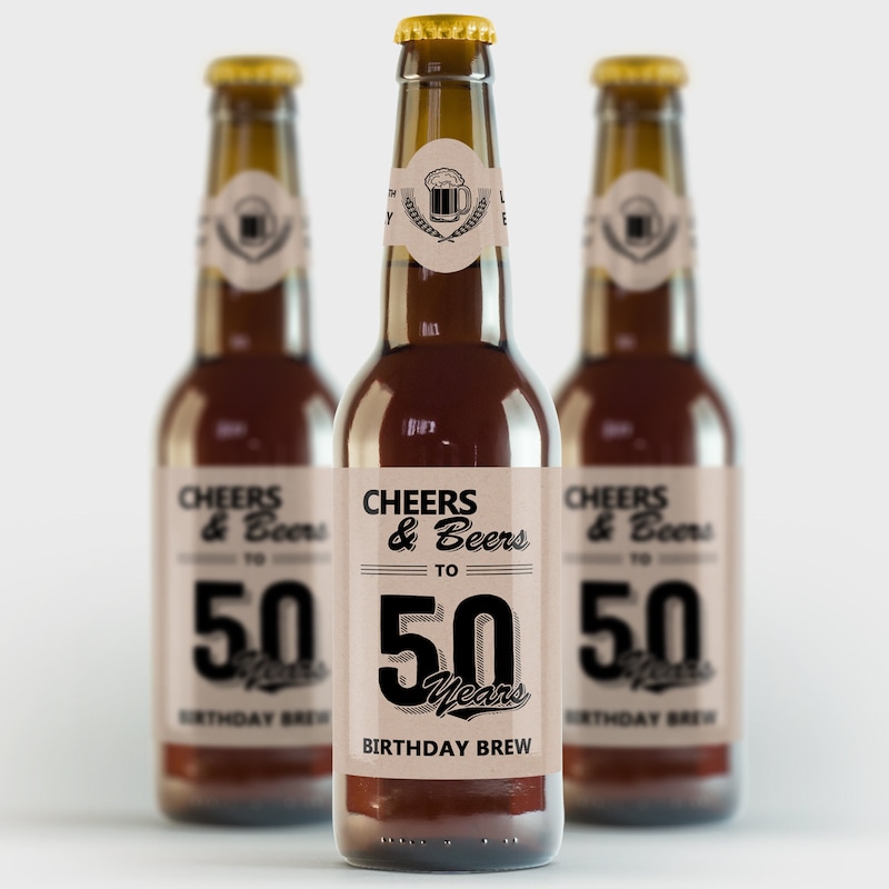 50th Birthday Labels - Etsy