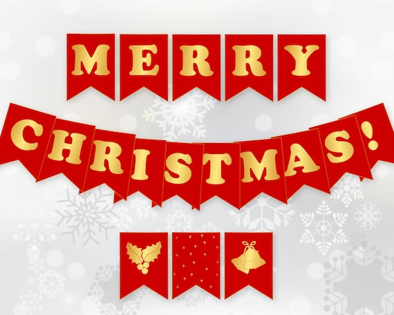 Merry Christmas Printable Banner