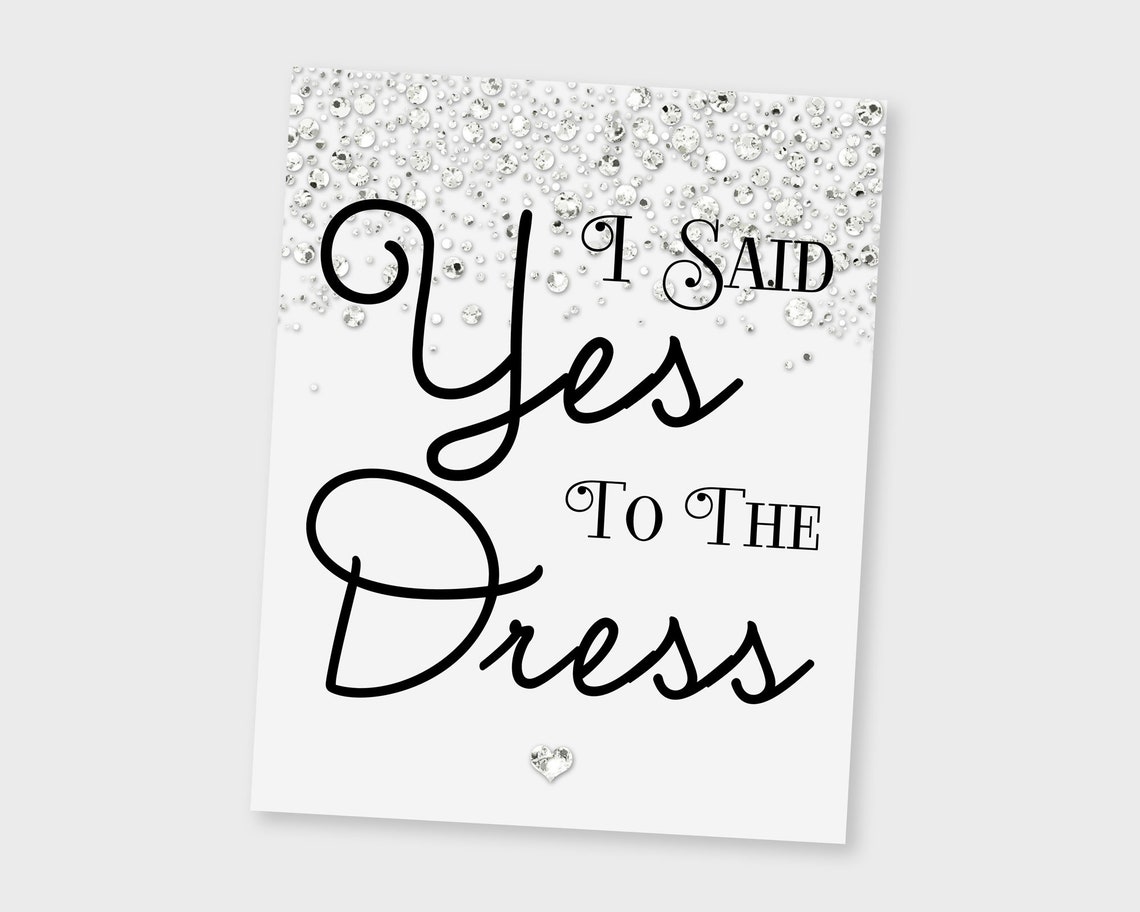 I Said Yes to the Dress Wedding Dress Shopping Paddle Signs - Etsy
