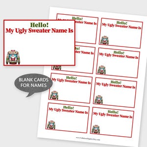 What's Your Ugly Sweater Name? Christmas Activity Party Name Generator ...