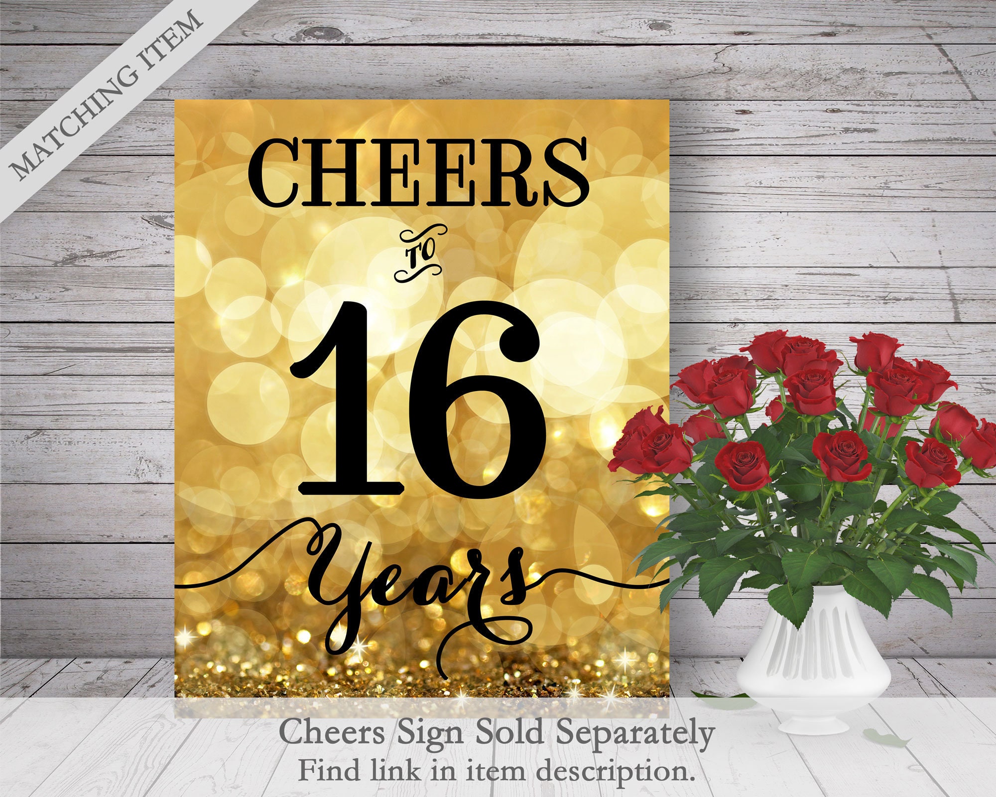 Sweet Sixteen Gold Bokeh Mini Candy Bar Wrapper, 16th Birthday, Sparkle ...