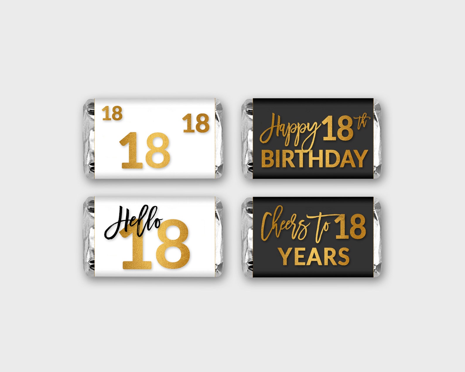 18th Birthday Mini Candy Wrapper Mini Candy Label - Etsy