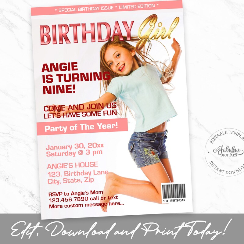 Magazine Invitation - Etsy