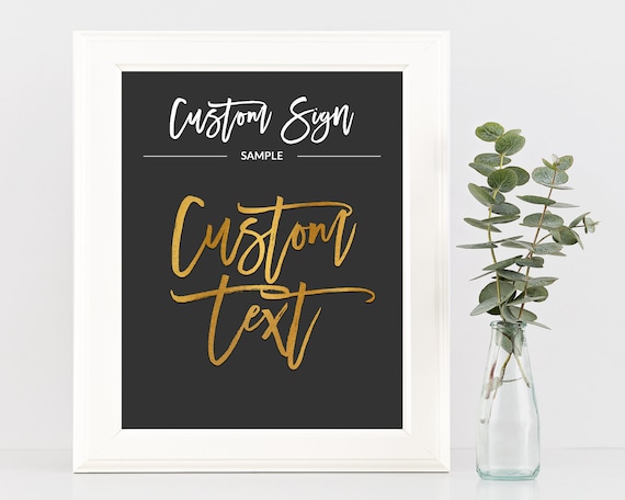 Custom Party Sign Printable Party Decoration 8x10 | Etsy