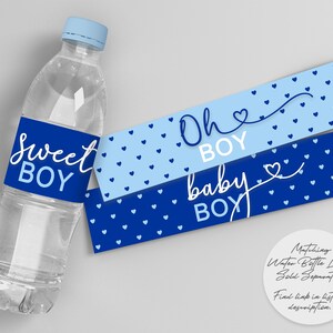 Baby Shower Hershey Kisses Labels - Blue Hearts Baby Boy Kisses ...