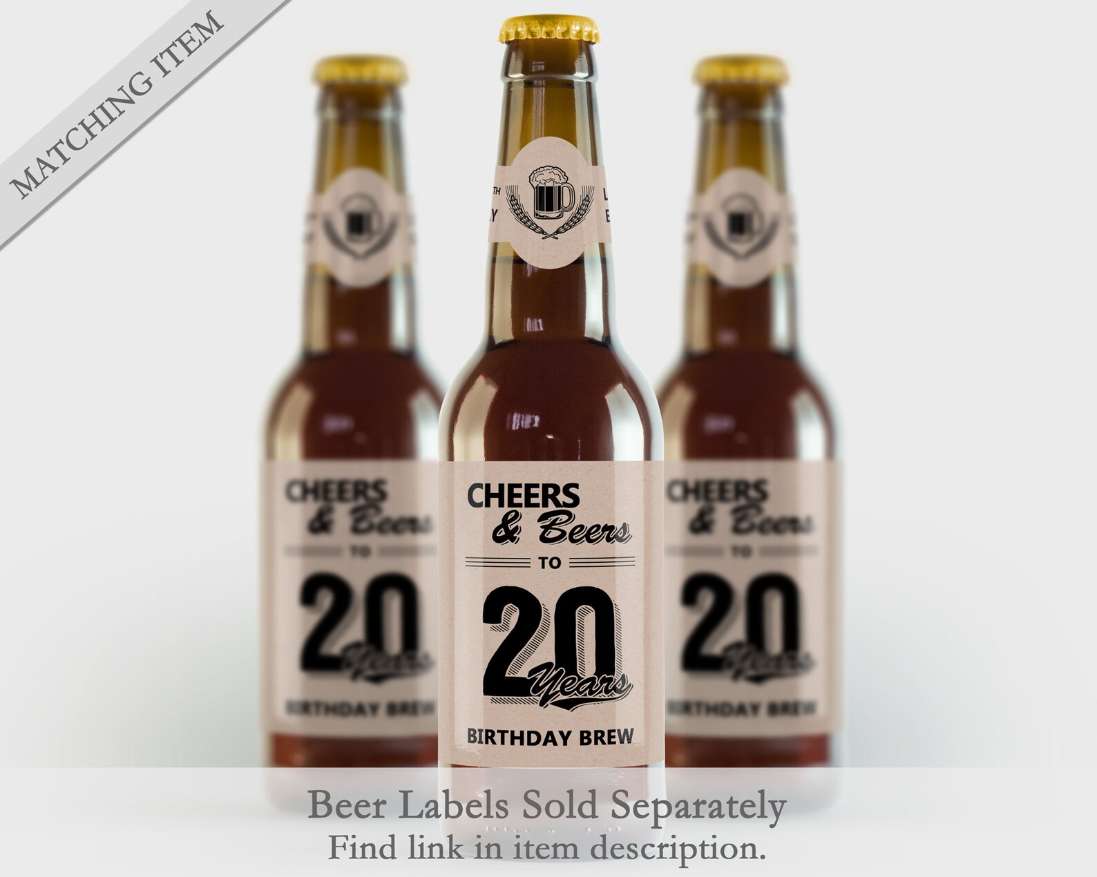 Cheers & Beers to 20 Years Party Sign 20th Milestone Birthday | Etsy