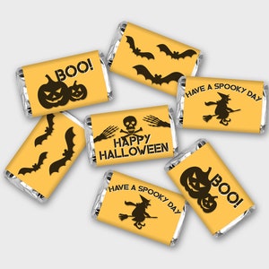 Printable Halloween Candy Bar Wrapper Happy Halloween Mini - Etsy