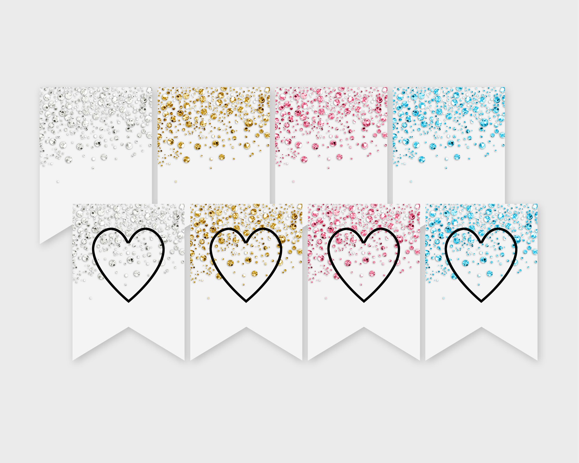 Bride to Be Printable Banner Mixed Confetti Glitter Bridal - Etsy