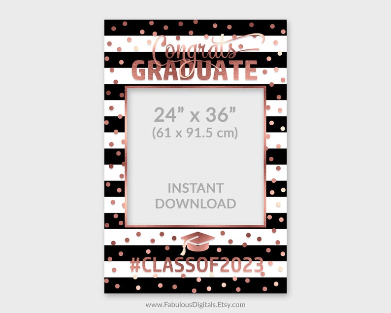 Printable Graduation Photo Booth Frame Class of 2023 / - Etsy