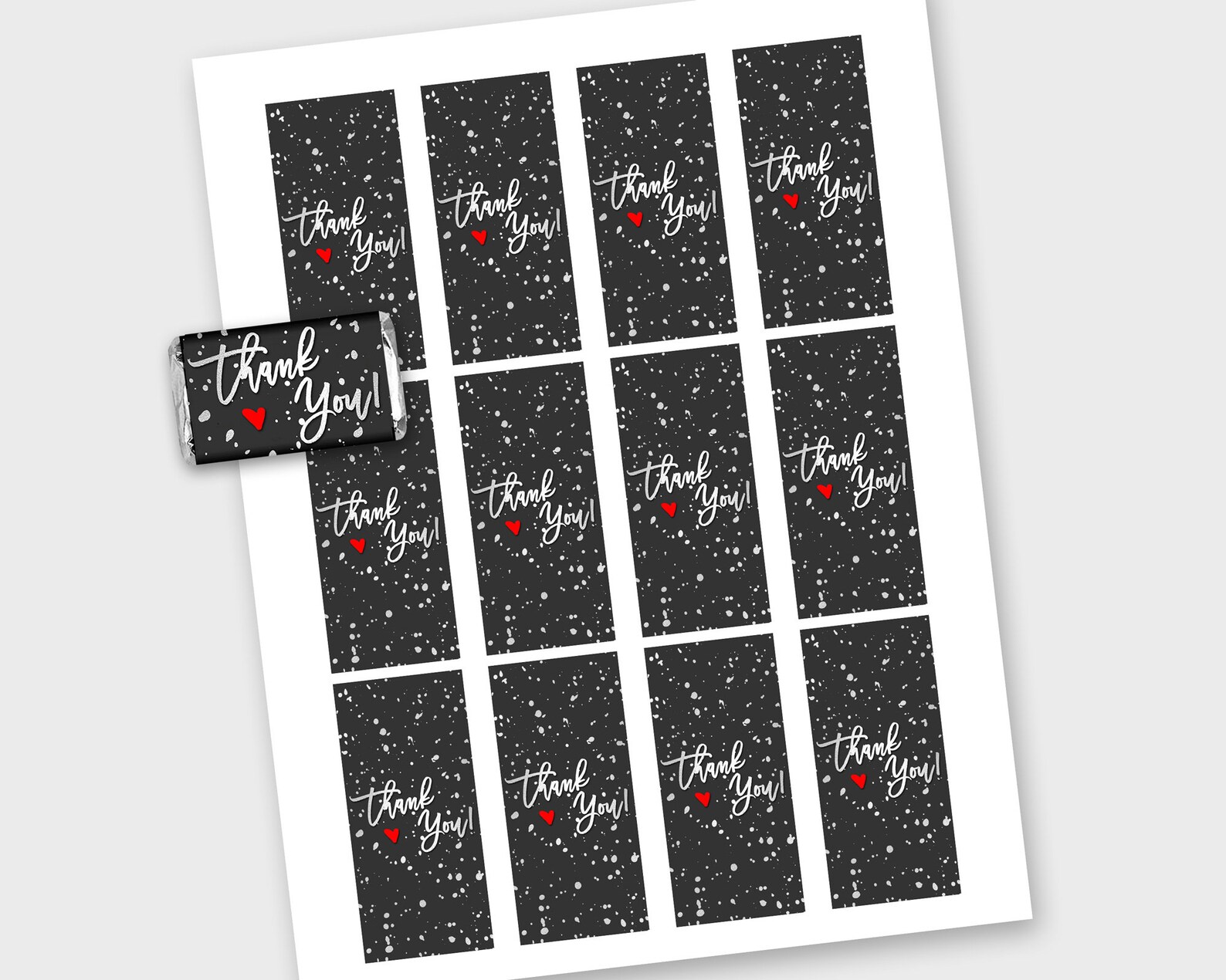 Thank You Mini Candy Bar Wrapper Mini Chocolate Favor / - Etsy