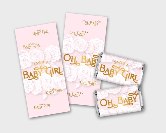Baby Shower Mini Candy Bar Wrapper Baby Girl Mini Candy Favor - Etsy
