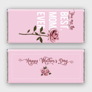 Happy Mother's Day Candy Wrapper Best Mom Ever | Etsy