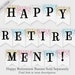 Happy Retirement Printable Banner Blue Confetti Glitters Printable PDF ...