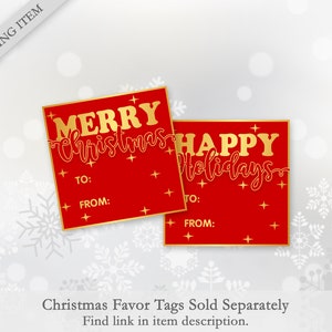 Printable Merry Christmas Banner, Red & Gold Christmas Party, Holiday ...