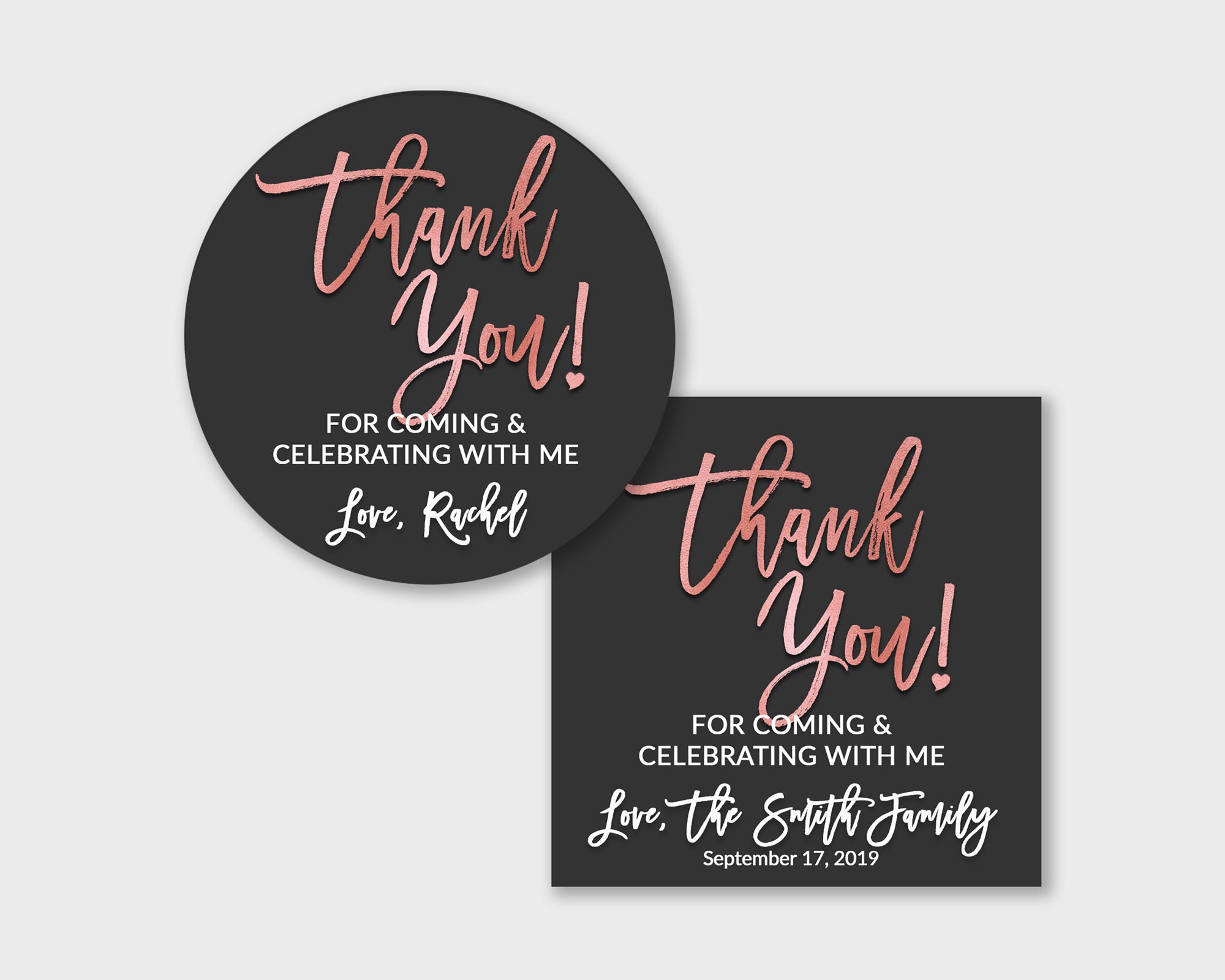Personalized Thank You Stickers Thank You Labels Thank You Etsy