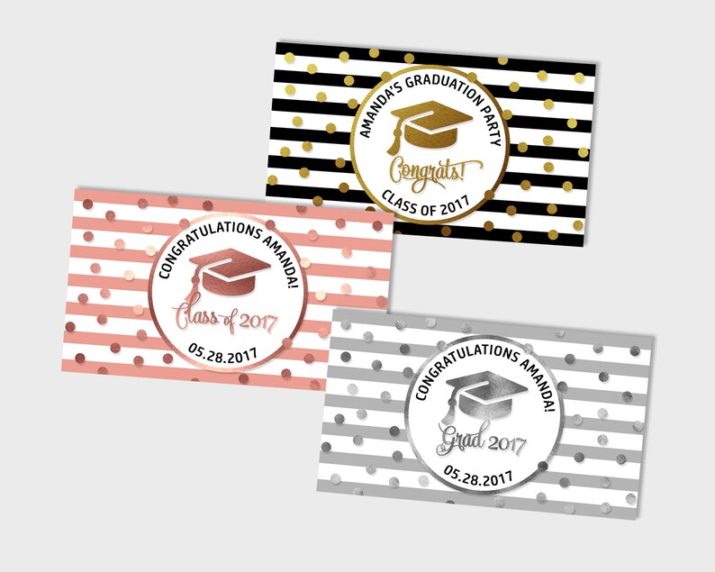 Graduation Party Mini Champagne Label Custom Favor - Etsy