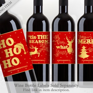 Printable Merry Christmas Banner, Red & Gold Christmas Party, Holiday ...