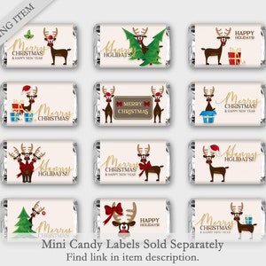 Gold Christmas Mini Candy Wrappers Gold Christmas Design Mini Chocolate ...