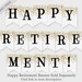 Happy Retirement Printable Banner Pink Confetti Glitters Printable PDF ...