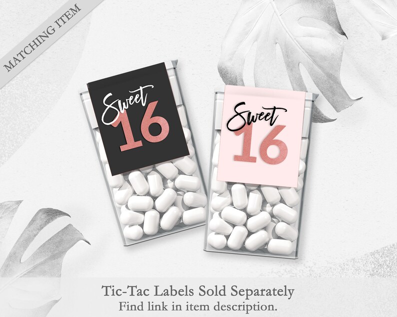 Sweet Sixteen Mini Candy Wrapper Sweet 16 Mini Candy Label - Etsy
