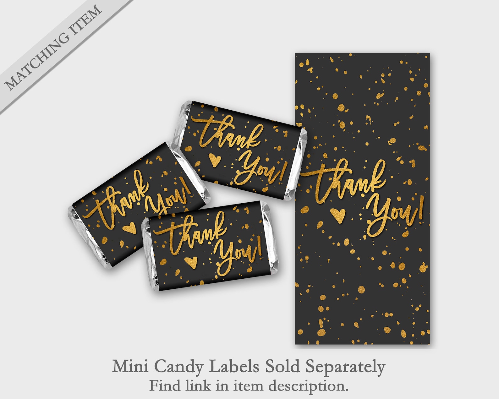 Thank You Custom Candy Bar Wrapper Chocolate Label - Etsy