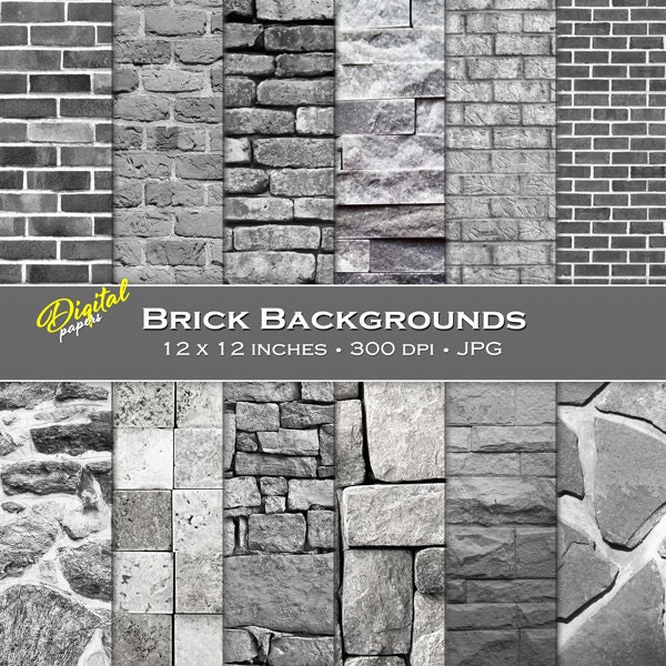 Gray Brick - Etsy