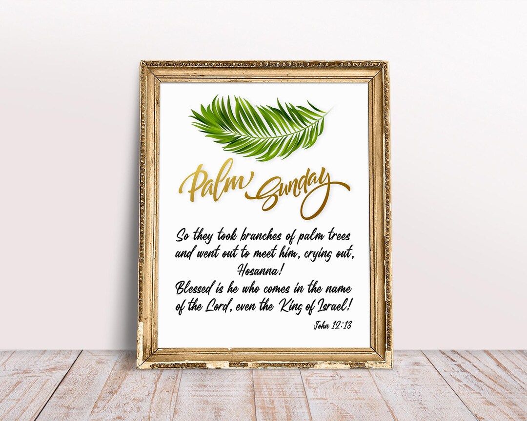 John 12:13 Bible Verse - Palm Sunday Verse, Religious Poster, Christian ...