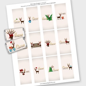 Rudolph the Red Nose Reindeer Mini Candy Wrappers - Christmas Mini ...