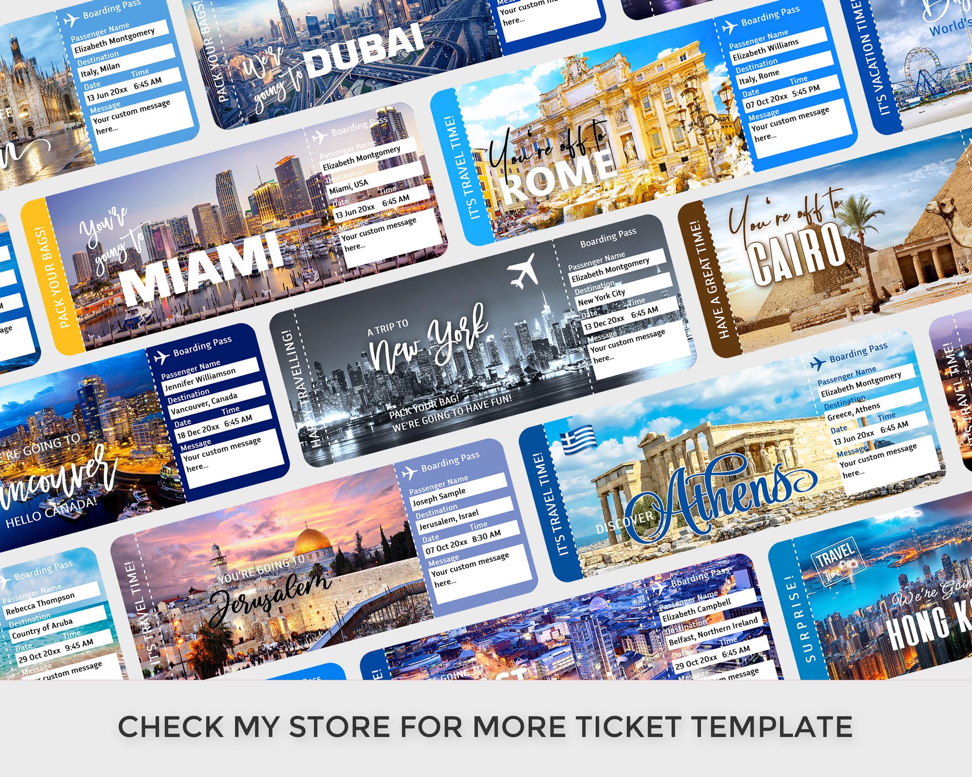 Dublin Travel Ticket, Dublin Boarding Pass, Dublin Gift Ticket, Ireland ...