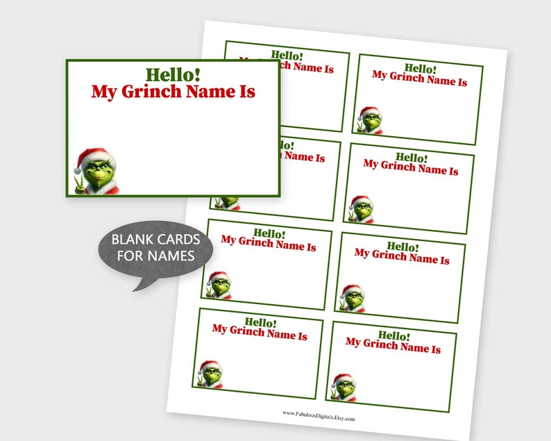What's Your Grinch Name? Christmas Activity Party Name Generator ...