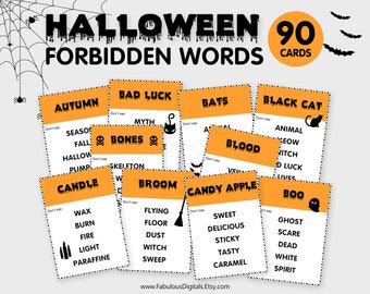 Halloween Taboo Halloween Party Game Digital Download - Etsy