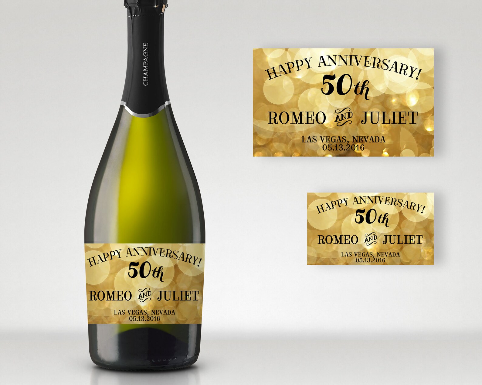 Happy Anniversary Champagne Labels Customized Champagne | Etsy