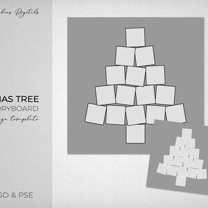 Christmas Tree Photo Collage Template, Photo Storyboard, Instagram ...