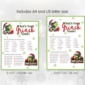 What's Your Grinch Name? Christmas Activity Party Name Generator ...