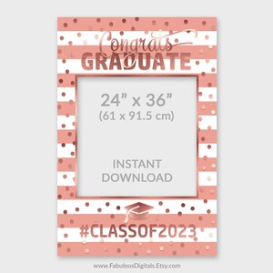 Printable Graduation Photo Booth Frame Class of 2023 / - Etsy