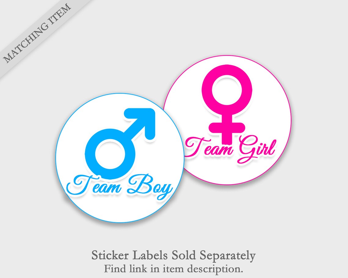 Gender Reveal Mini Candy Labels Baby Boy or Baby Girl Male & - Etsy