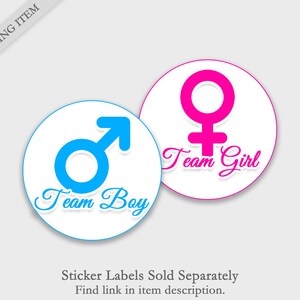 Gender Reveal Mini Candy Labels, Baby Boy or Baby Girl, Male & Female ...